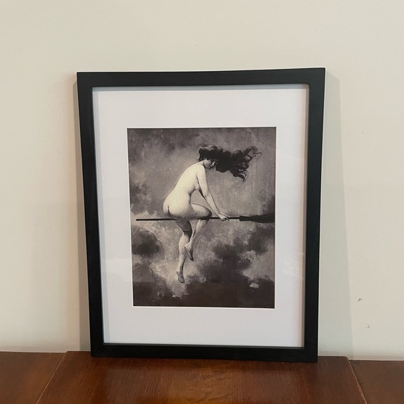 Art | Witch On Broomstick Framed Print 12x15 Albert Joseph Penot 191 ...